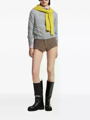Essentiel Antwerp Stand-up Collar Ribbed-trim Sweater - Grey