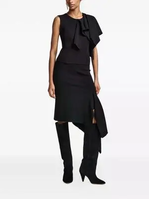 Essentiel Antwerp Asymmetric Ruffled Midi Skirt