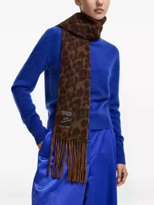 Essentiel Antwerp Leopard-print Fringed Scarf