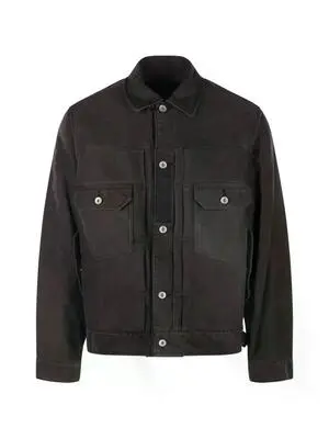 Sacai Button-fastening Denim Jacket - Black