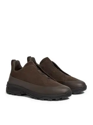 Zegna Triple Stitch™ Monte Sneaker In Leather And Suede