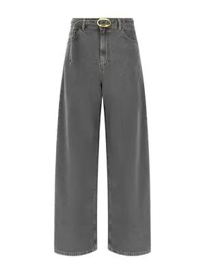 TWINSET Tapered Denim Jeans - Gray