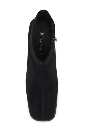Jeffrey Campbell Theressa Block Heel Bootie - Black Suede