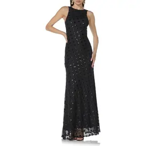AFRM Berto Sequin Sleeveless Maxi Dress - Noir