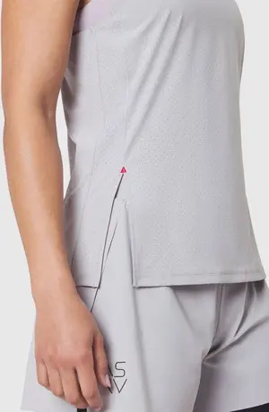 ASRV Aerotex Perforated Racerback Run Tank - Slate Grey