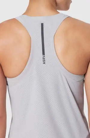 ASRV Aerotex Perforated Racerback Run Tank - Slate Grey