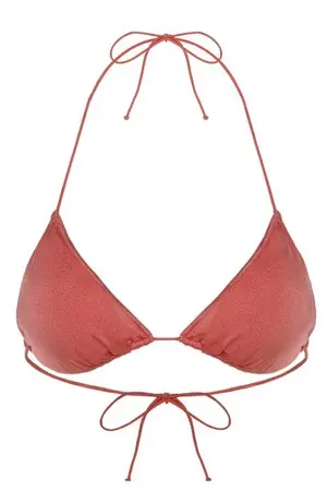 CHERINA  BEACHWEAR Cherina Beachwear Ciara Triangle Removable Padding With Ties Bikini Top