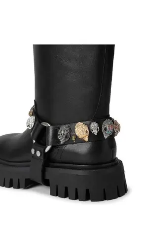 Kurt Geiger Eagles Harness Leather Biker Boot