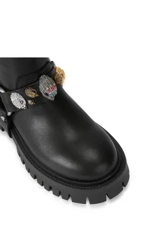 Kurt Geiger Eagles Harness Leather Biker Boot