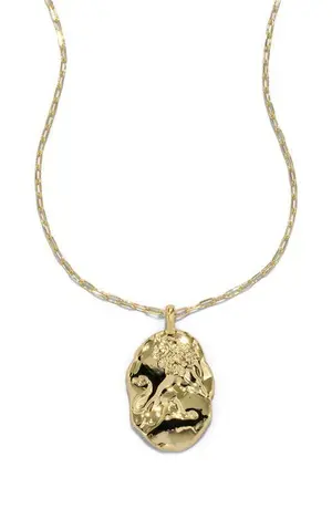 Alexis Bittar Brut 14k Plated Lion Charm Pendant Necklace - Gold