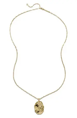 Alexis Bittar Brut 14k Plated Lion Charm Pendant Necklace