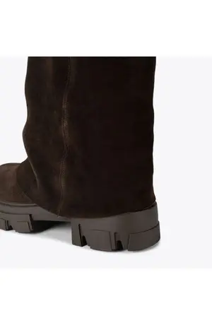 Kurt Geiger Stomp Leather Foldover Boot