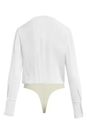 FAVORITE DAUGHTER The Date Stripe Jacquard Bodysuit