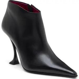 Jeffrey Campbell Blaza Pointed Toe Ankle Bootie - Black Crinkle