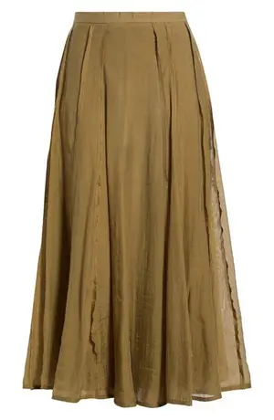 Deluc Journey Flared Maxi Skirt - Mink