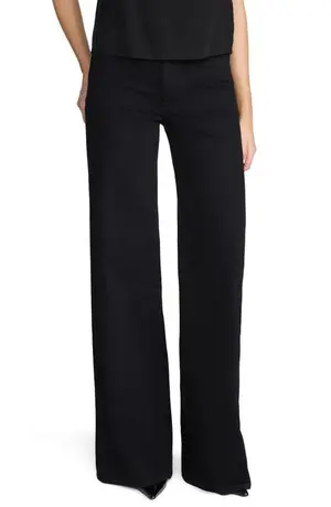 FRAME The Palace High Waist Wide Leg Jeans - Black