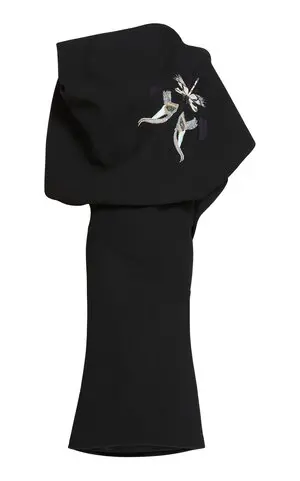 Maticevski Convey Drape Midi Dress - Black