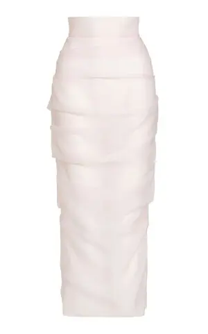 Maticevski Tatler Cupro-blend Midi Skirt - Light Pink