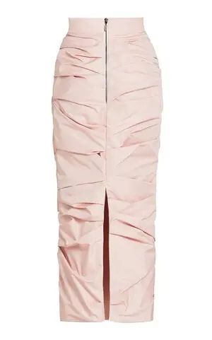Maticevski Tatler Silk-blend Midi Skirt - Light Pink