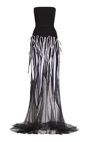 Maticevski Embody Fringed Gown - Black