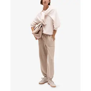 THE WHITE COMPANY Ultimate Cuffed Elasticated-waist Cotton-blend Trousers