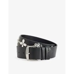 Simone Rocha Crystal-embellished Leather Belt