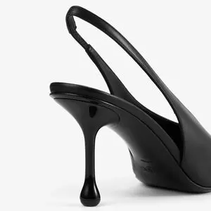 JIMMY CHOO Isa 80 Calf Leather Slingbacks