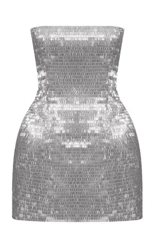 BALYKINA Tia Sequined Mini Dress - Silver
