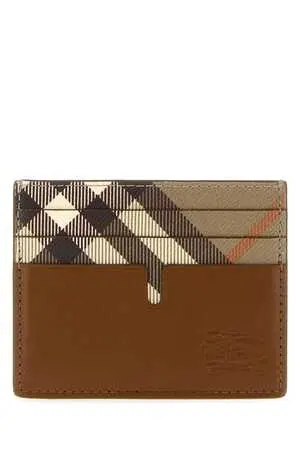 Burberry Tall Sandon Pop Calf Grain Leather Wallet - Hazel