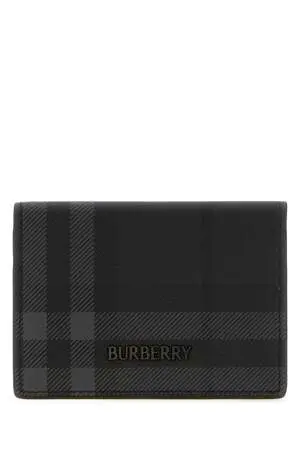 Burberry Printed Canvas Mini Card Holder 10 Cm X 8 Cm - Checked