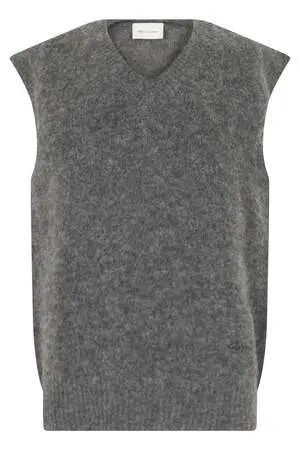 AMI Paris Sleeveless V-neck Wool-blend Sweater
