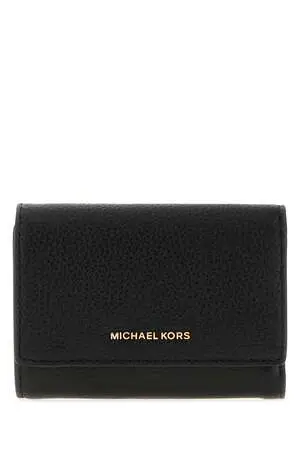 Michael Kors Trifold Wallet In 100% Cow Leather - Black