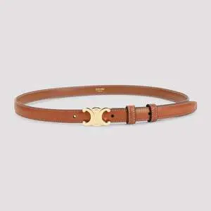 Celine Calf Leather Small Belt With 1.8cm Width - Brown