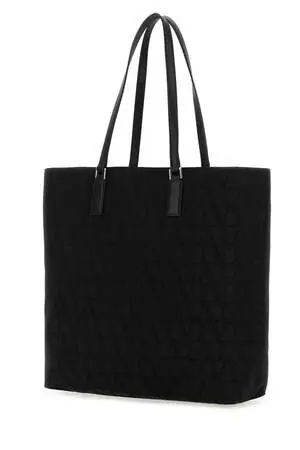 Valentino Garavani Toile Iconographe Tote Handbag - Black
