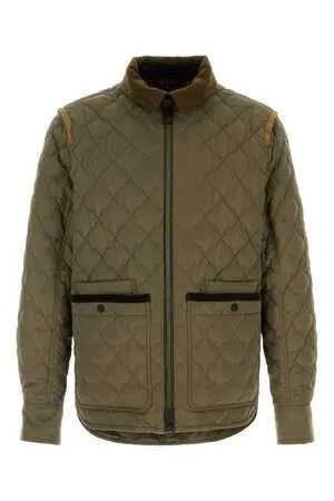 Moncler Soleil Down Jacket In Polyester With Feather-down Padding - Green