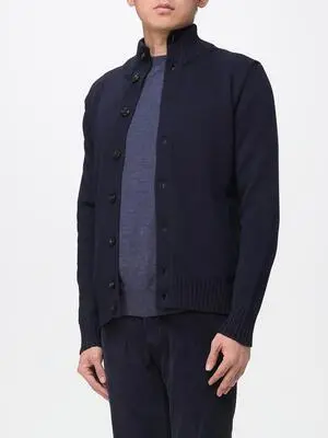 SLOWEAR High-neck Virgin Wool Cardigan With Button Closure