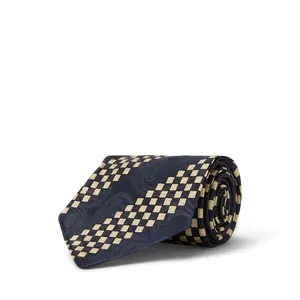 Ralph Lauren Handmade Checkered-stripe Silk Tie