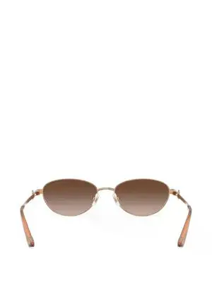 JIMMY CHOO Crystal-embellished Oval-frame Sunglasses