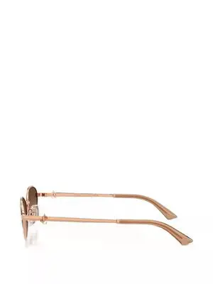 JIMMY CHOO Crystal-embellished Oval-frame Sunglasses