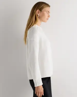 Quince Oversized Roll Neck Sweater - Ivory