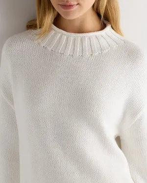 Quince Oversized Roll Neck Sweater - Ivory