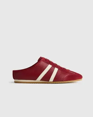 Quince Italian Leather Sneaker Mule - Garnet