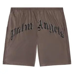 Palm Angels Curved Logo Swimshorts /black