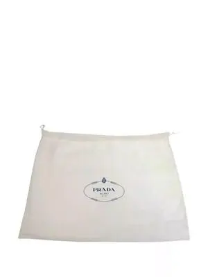 Prada 2013-2026 Saffiano Trimmed Re Nylon Double Buckle Messenger Bag Crossbody Bag