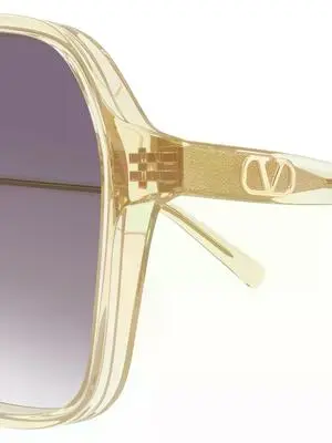 Valentino Garavani Vlogo Geometric-frame Sunglasses