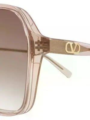 Valentino Garavani Vlogo Geometric-frame Sunglasses