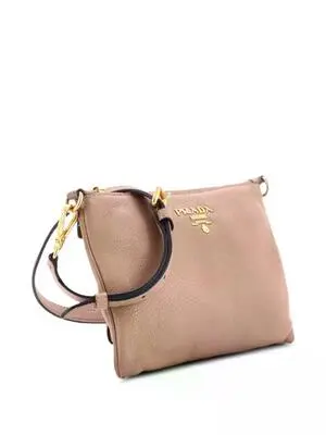 Prada Dual Strap Flat Vitello Daino Medium Crossbody Bag