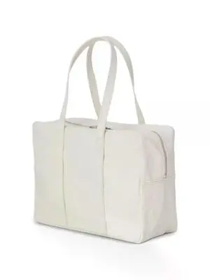 AMIACALVA Washed Canvas Boston Small Tote Bag