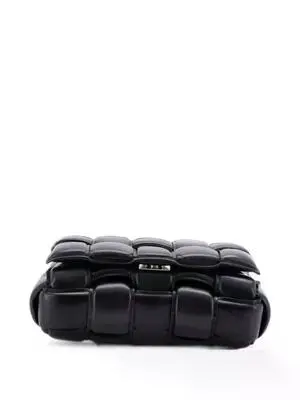 Bottega Veneta Cassette Padded Maxi Intrecciato Leather Crossbody Bag - Black