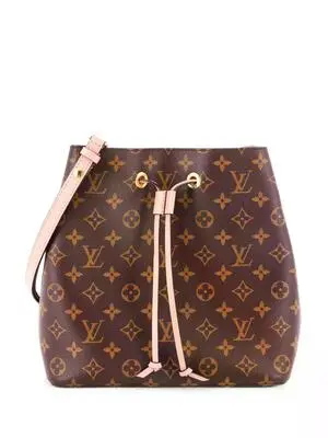 LOUIS VUITTON Neonoe Handbag Monogram Canvas With Leather Mm Bucket Bag - Brown